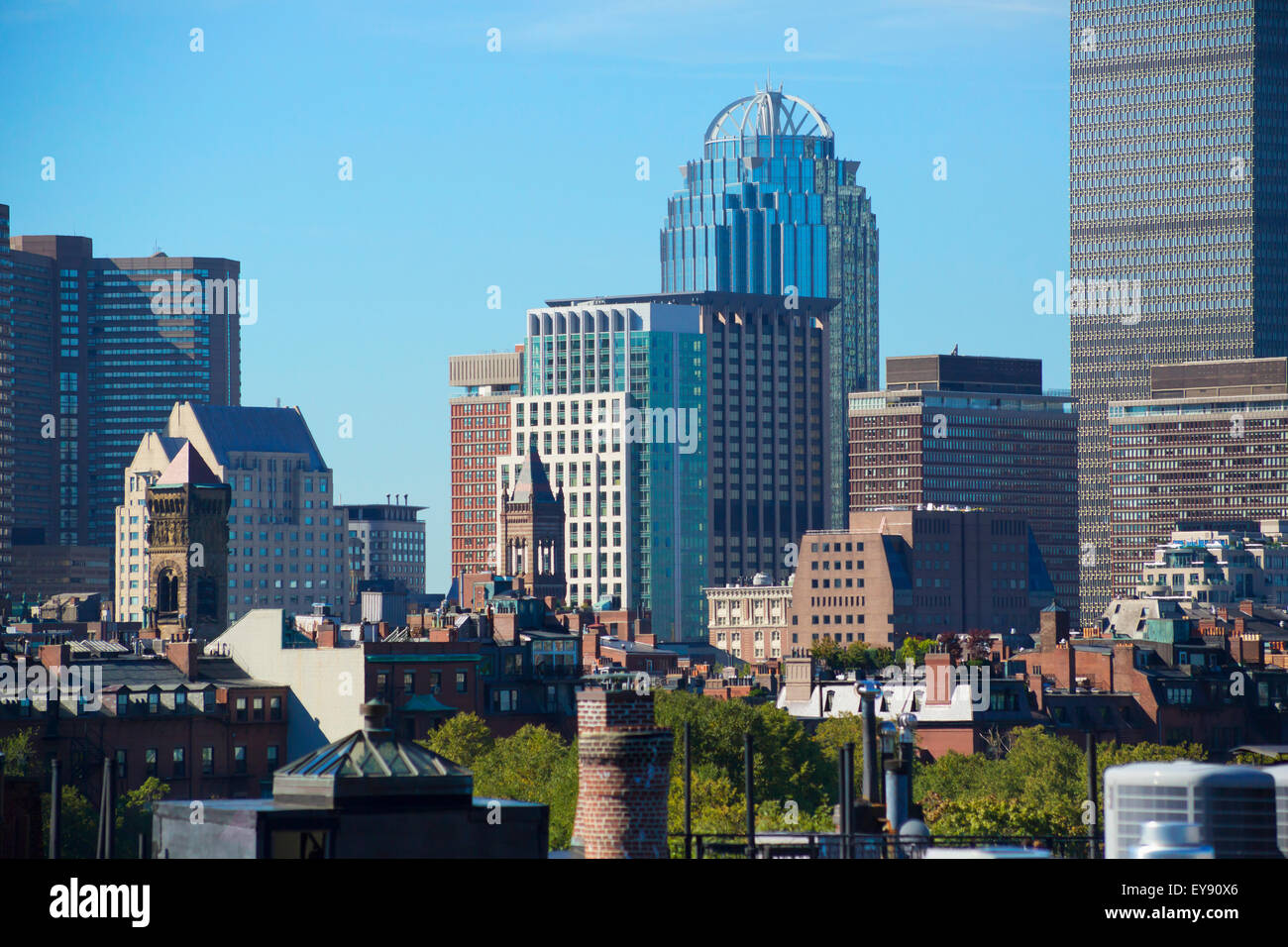 Boston skyline; Boston, Massachusetts, United States of America Stock ...