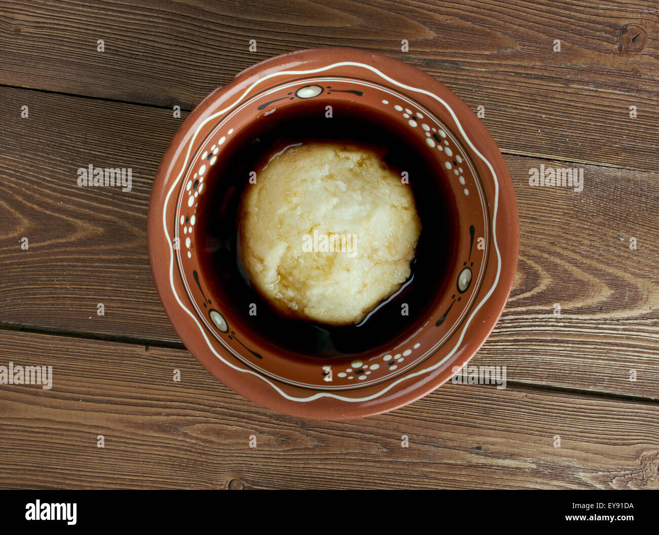 Asida - cooked wheat flour lump of dough.popular in Algeria, Libya ...