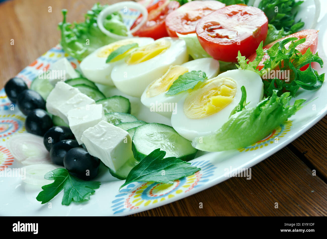 salade composee du soleil - Mediterranean salad.French cuisine Stock ...