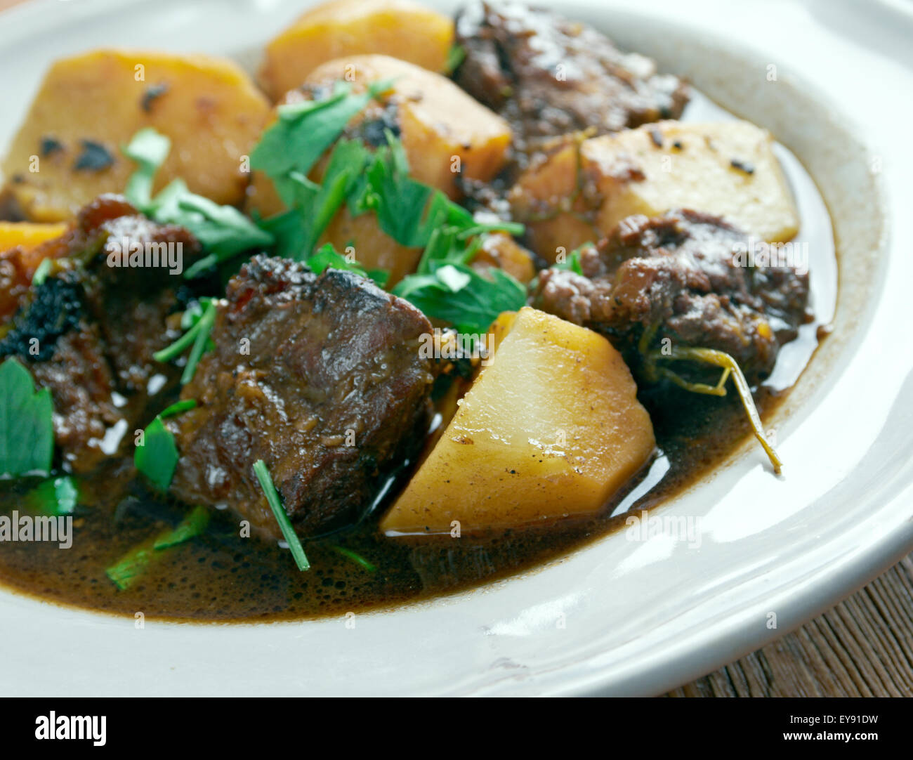 Aloo gosht - meat curry in North Indian and Pakistani cuisine.consists ...