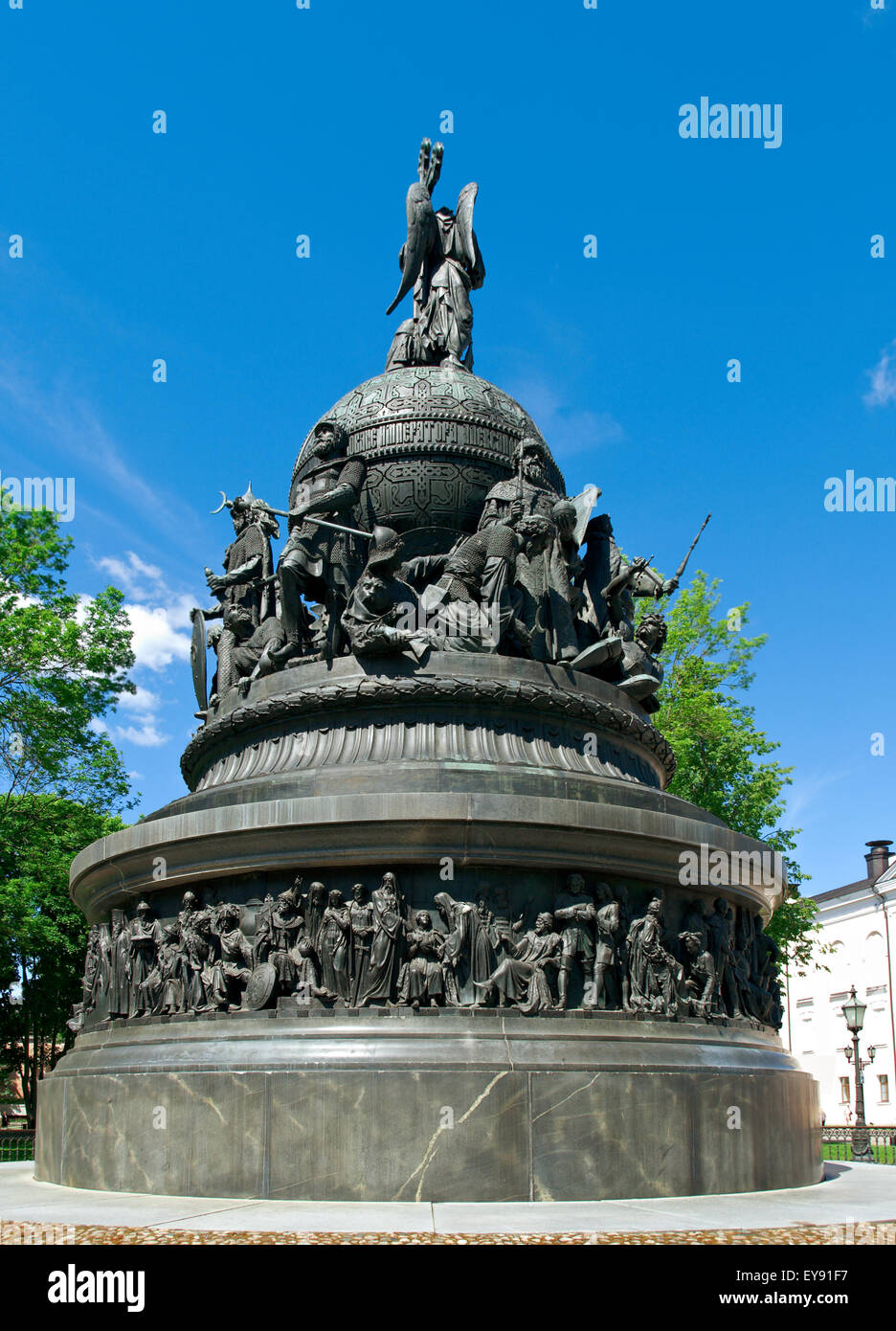 Detail of Monument to the Millennium of Russia in Veliky Novgorod , Russia Stock Photo - Alamy