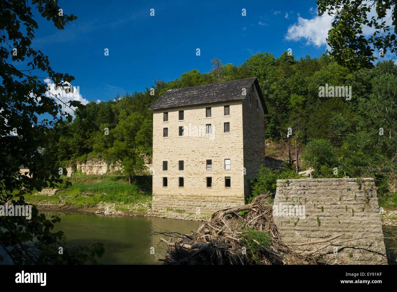 Motor Mill Historic site along the Turkey River, near Elkader; Iowa ...