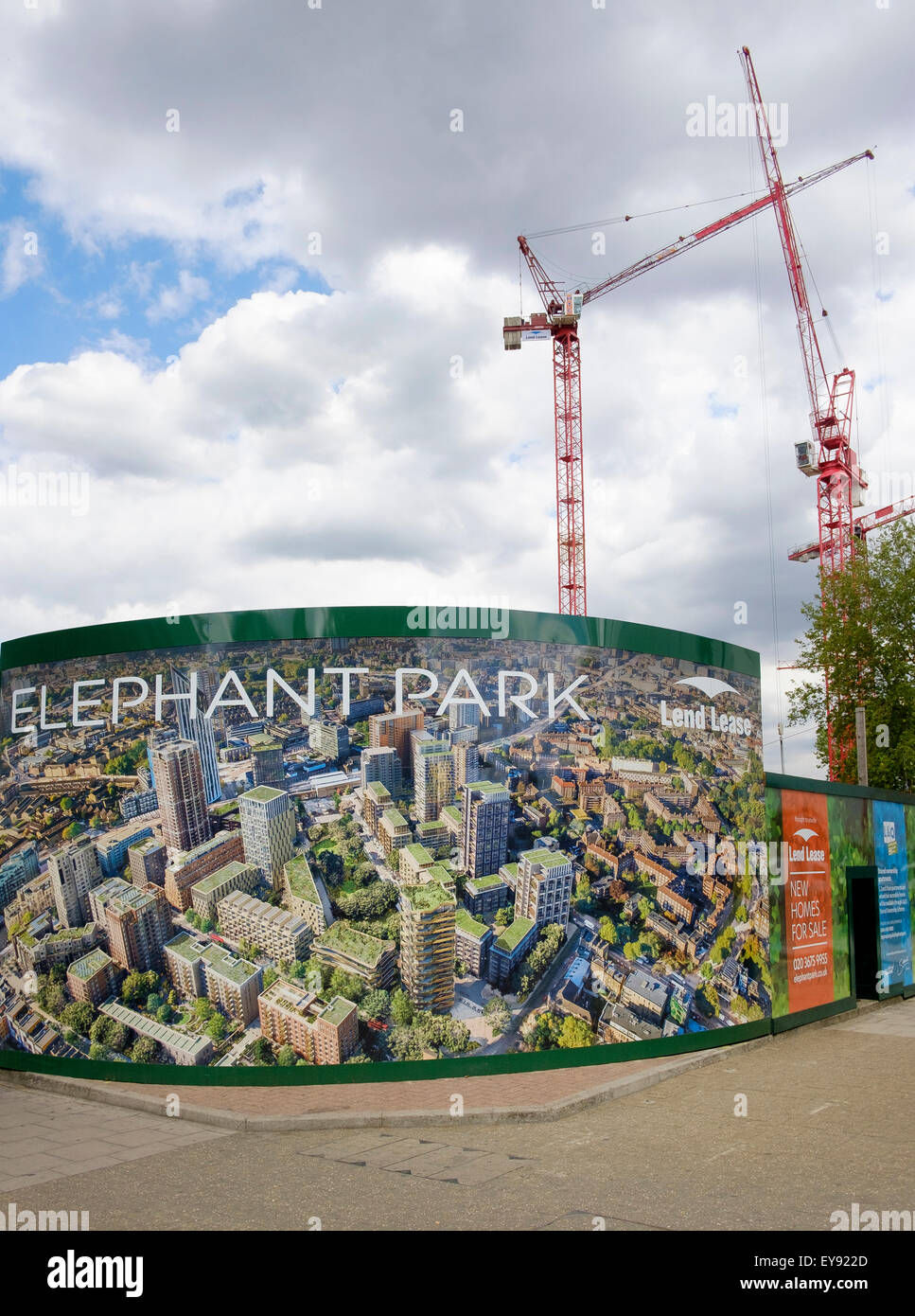 Hoarding promoting Elephant Park, a major inner city redevelopment ...