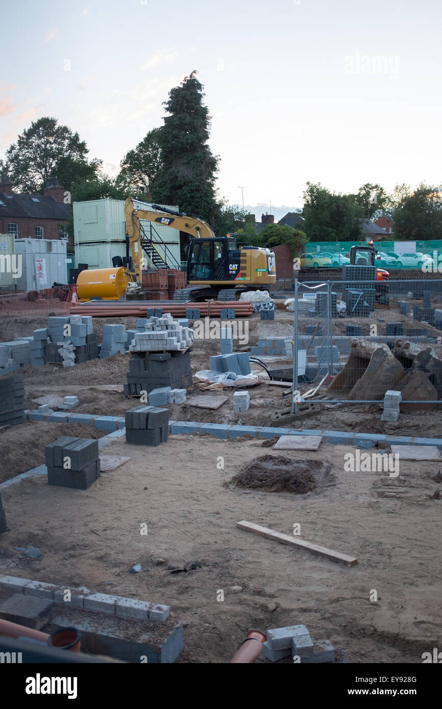 Work in progress at a UK building site Stock Photo - Alamy