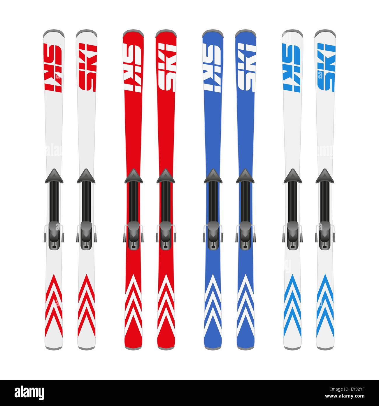 Different color of skiing Stock Vector Image & Art - Alamy