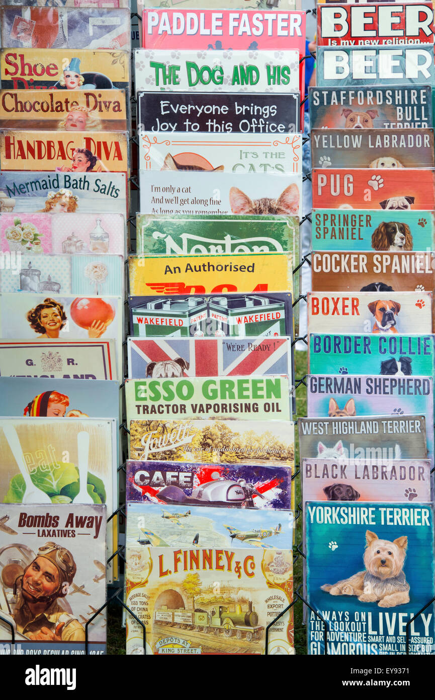 Retro style signs Stock Photo - Alamy