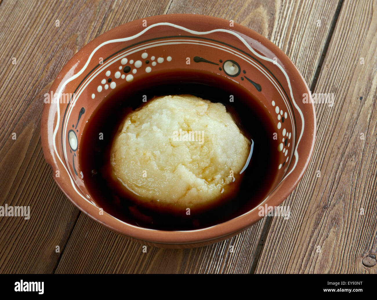 Asida - cooked wheat flour lump of dough.popular in Algeria, Libya ...