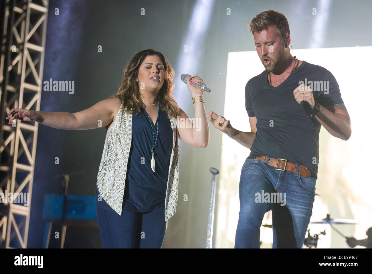 Eau Claire, Wisconsin, USA. 23rd July, 2015. Country singers HILLARY ...