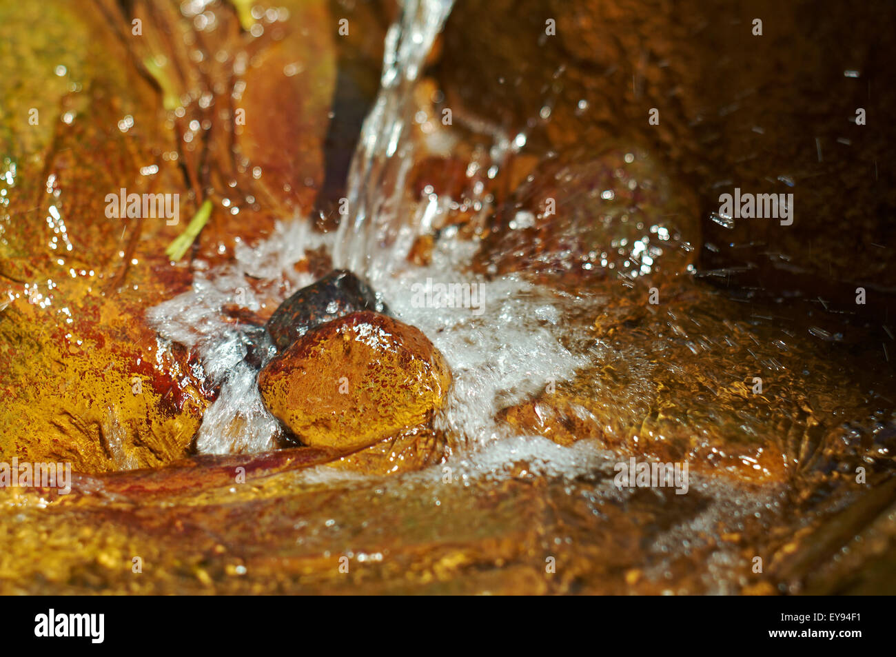 Natural source of mineral curative water of Russia. water splashing ...