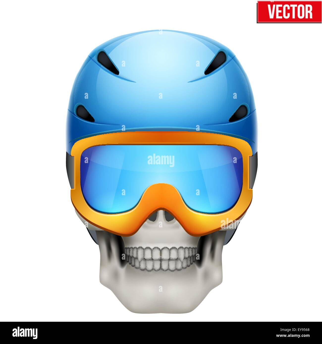 Vector Human skull with snowboard helmet Stock Vector Image & Art - Alamy
