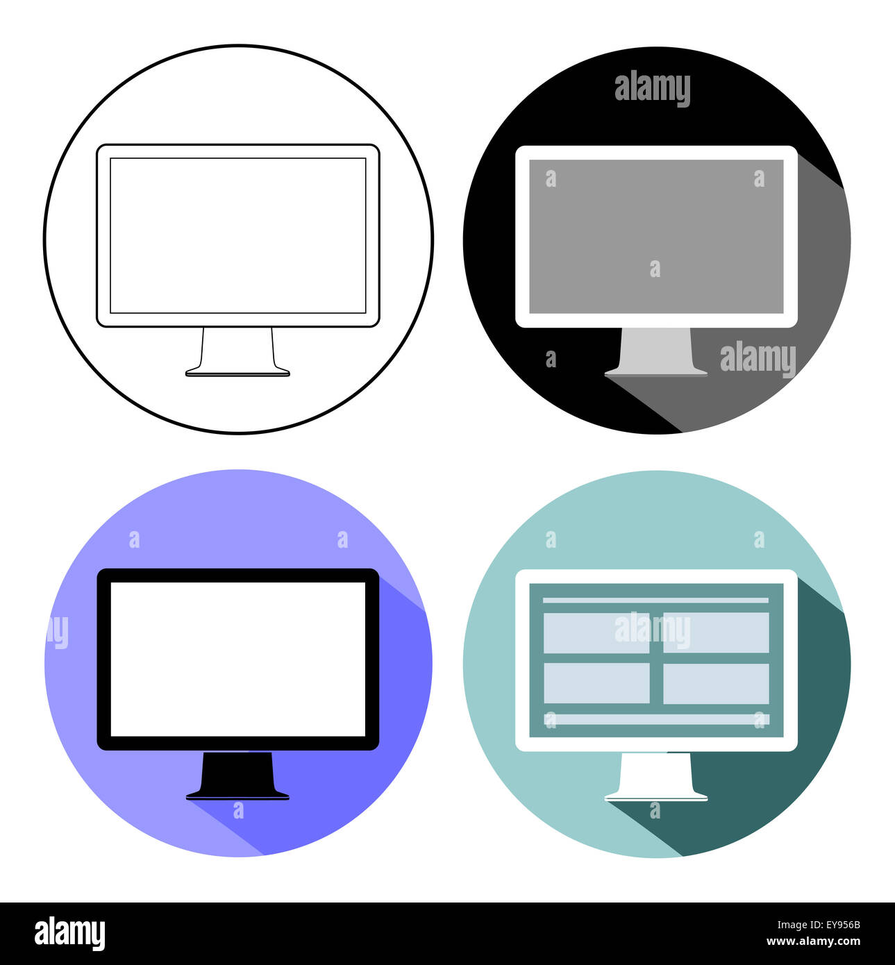 Modern Computer Monitor Stock Photo - Alamy