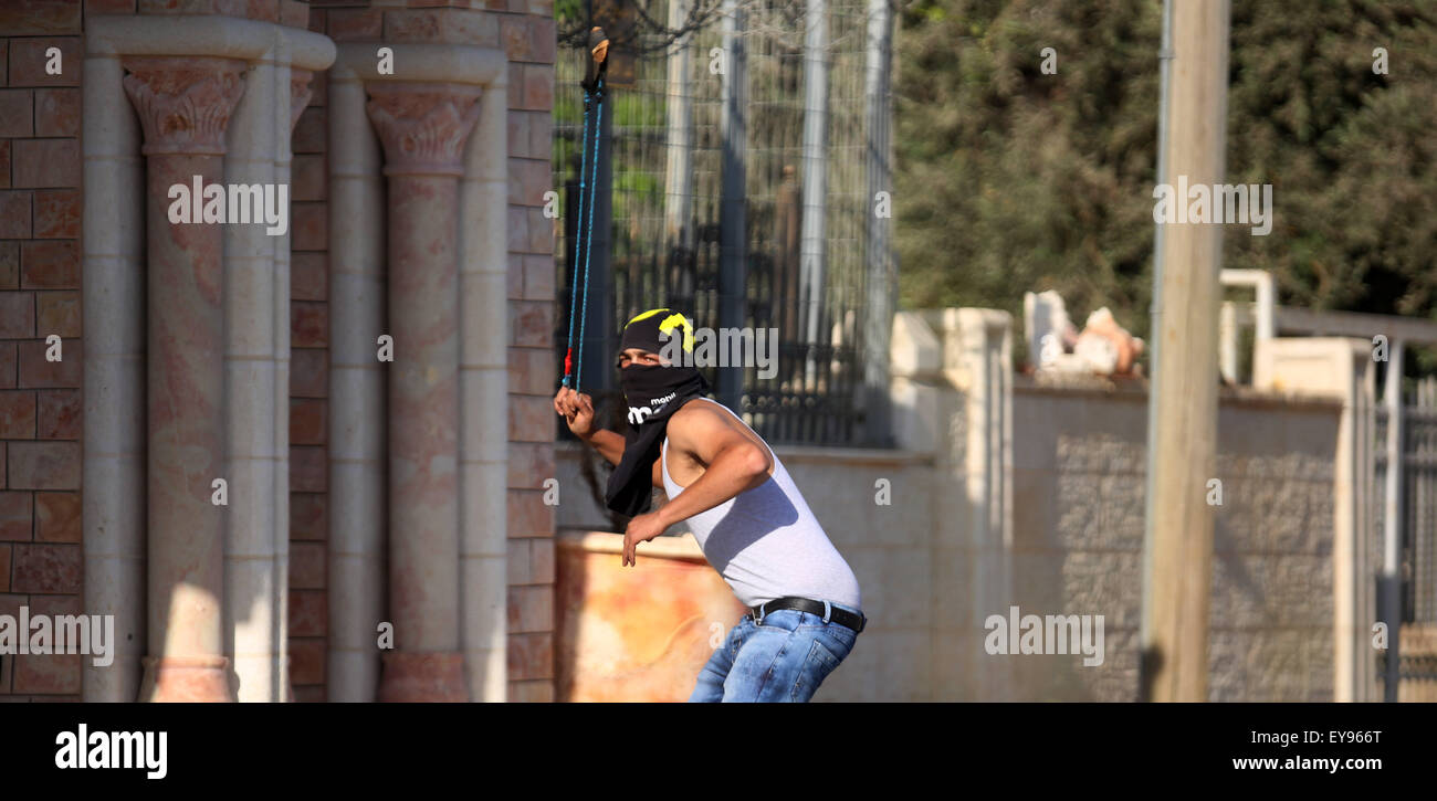 Silwad, West Bank, Palestinian Territory. 24th July, 2015. A ...
