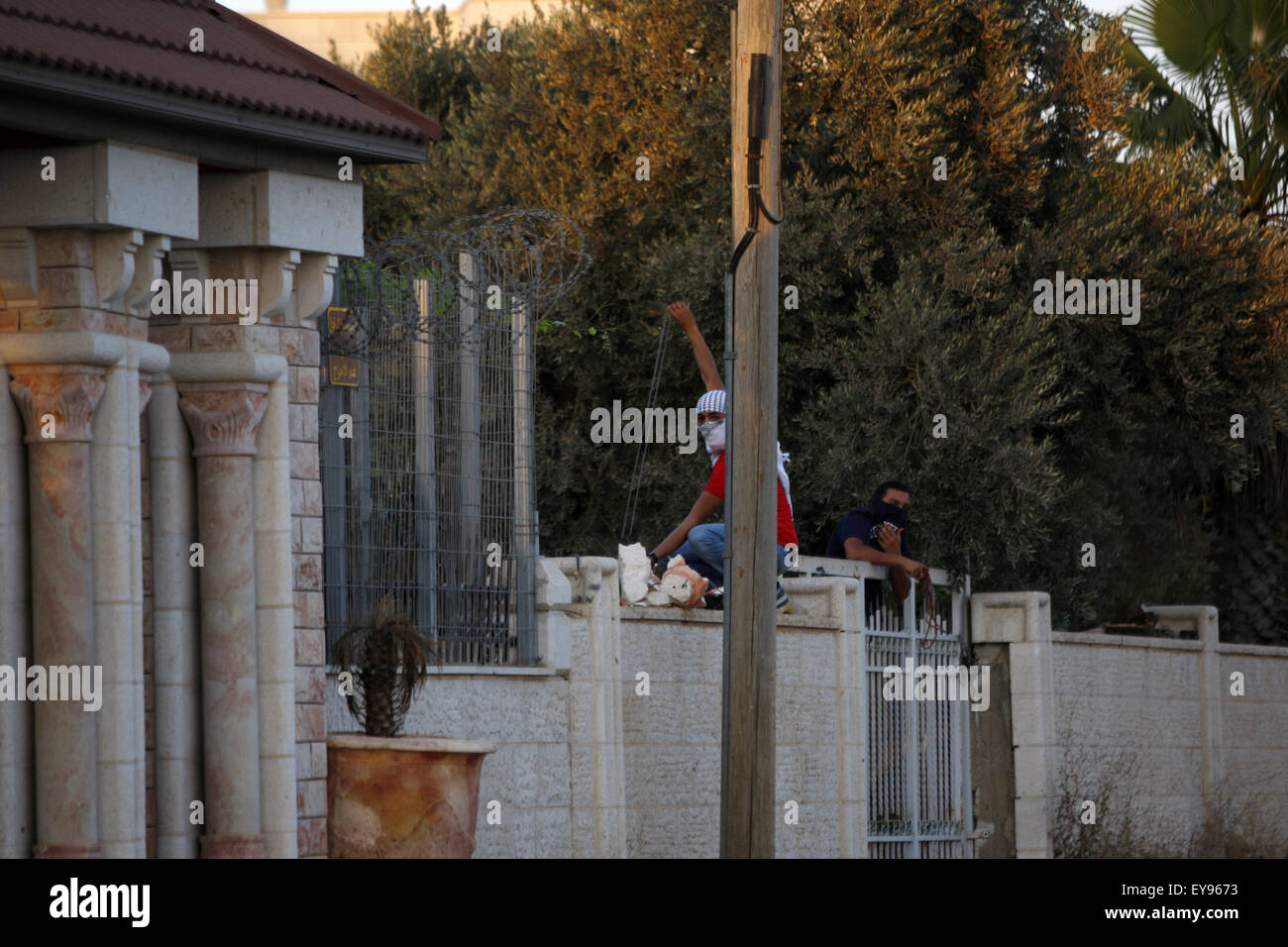 Silwad, West Bank, Palestinian Territory. 24th July, 2015. Palestinian ...