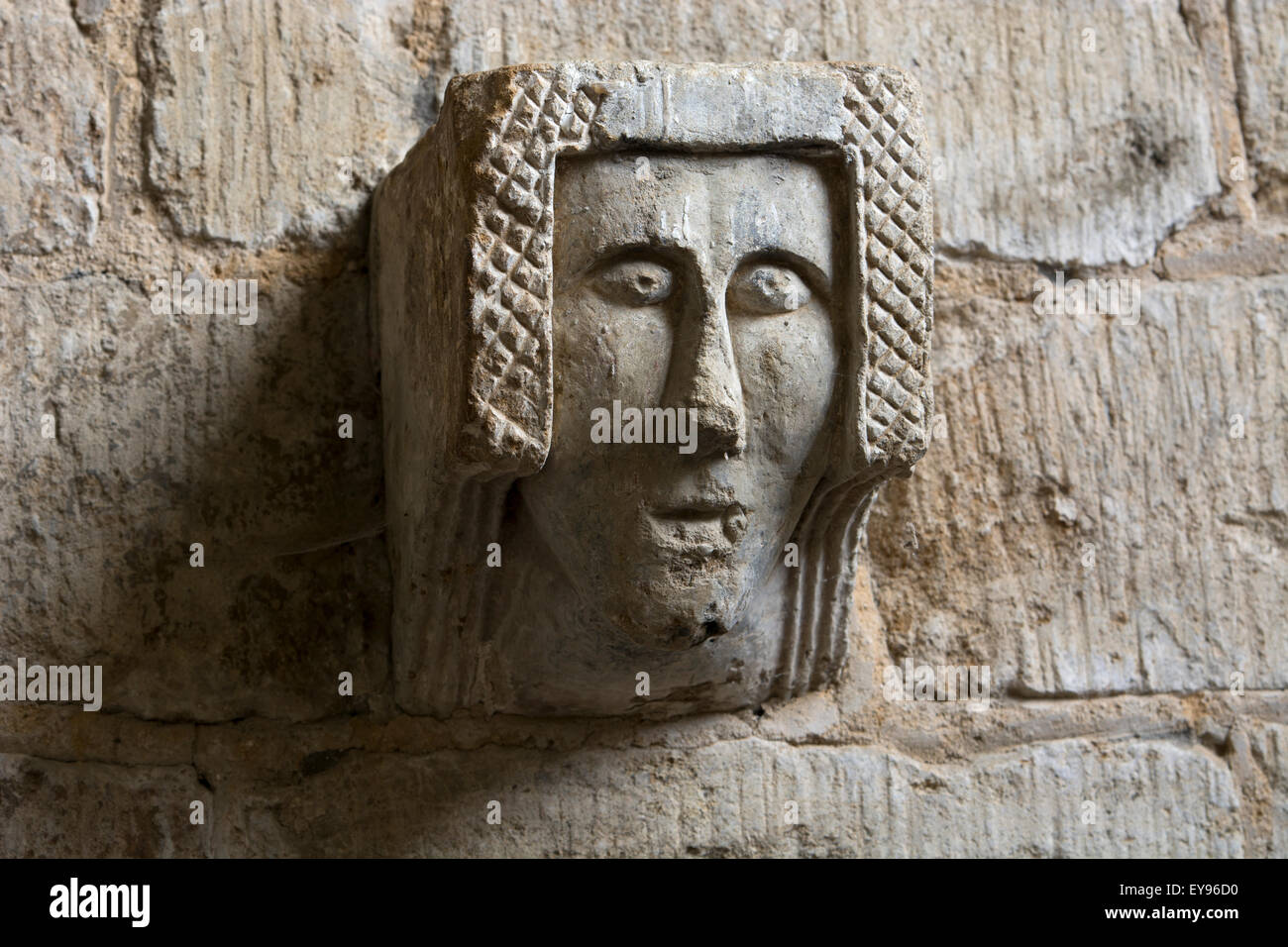 Lady`s head carving, Holy Trinity Church, Shenington, Oxfordshire ...