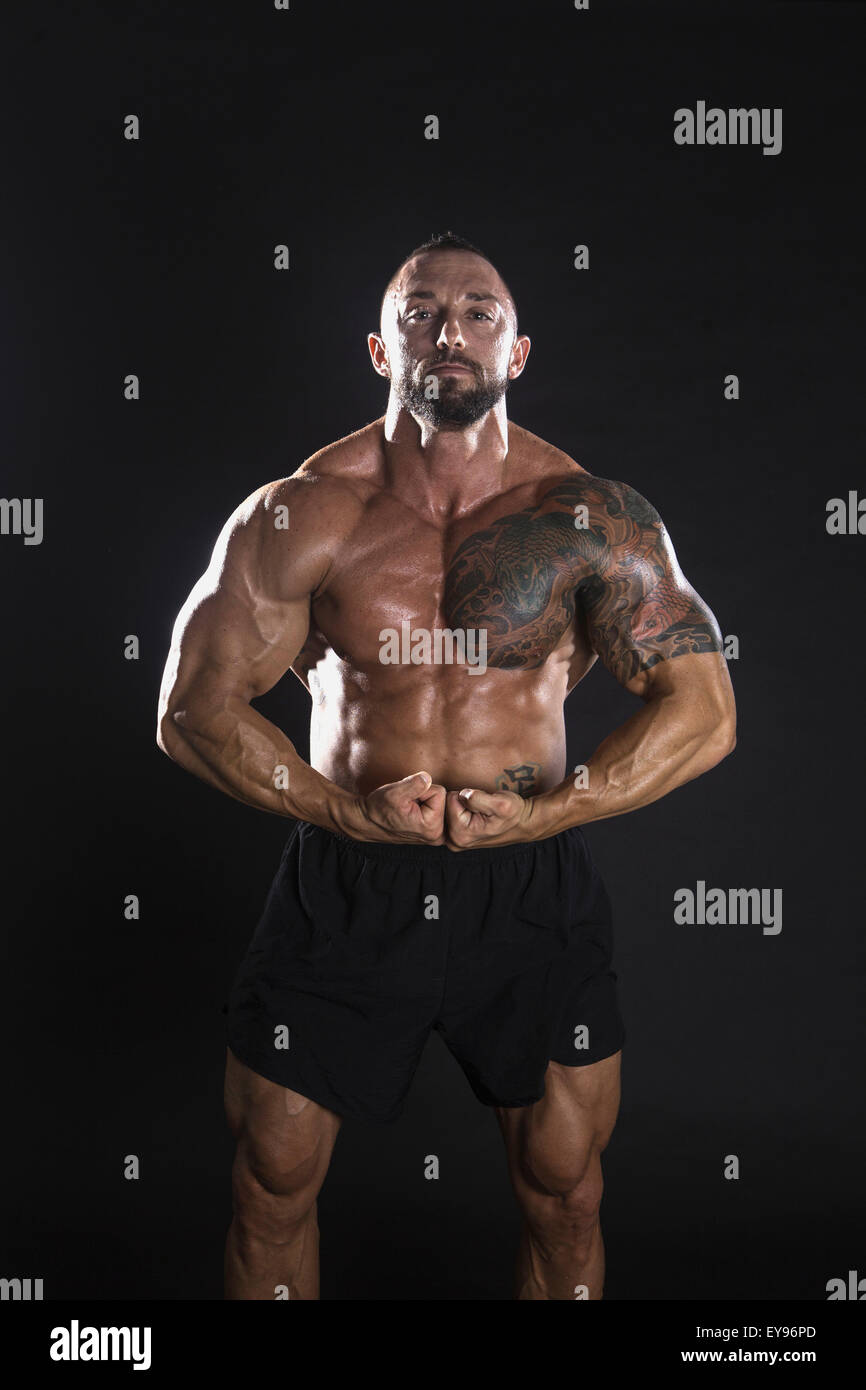 Male body builder; Kailua, Hawaii, United States of America Stock Photo ...