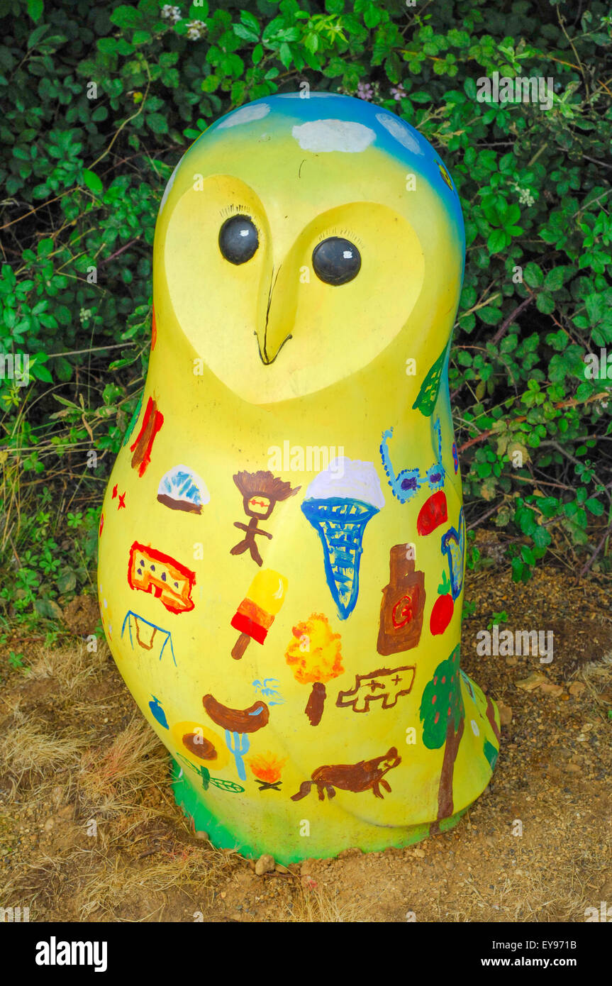 Colourful owl model Stock Photo - Alamy