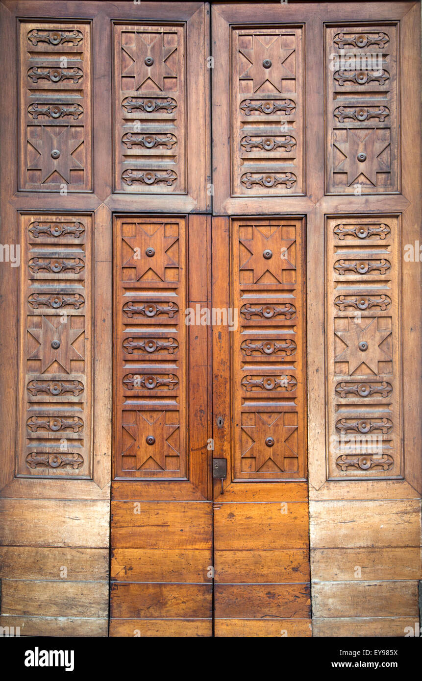 Traditional old door from Torino, Italy Stock Photo - Alamy