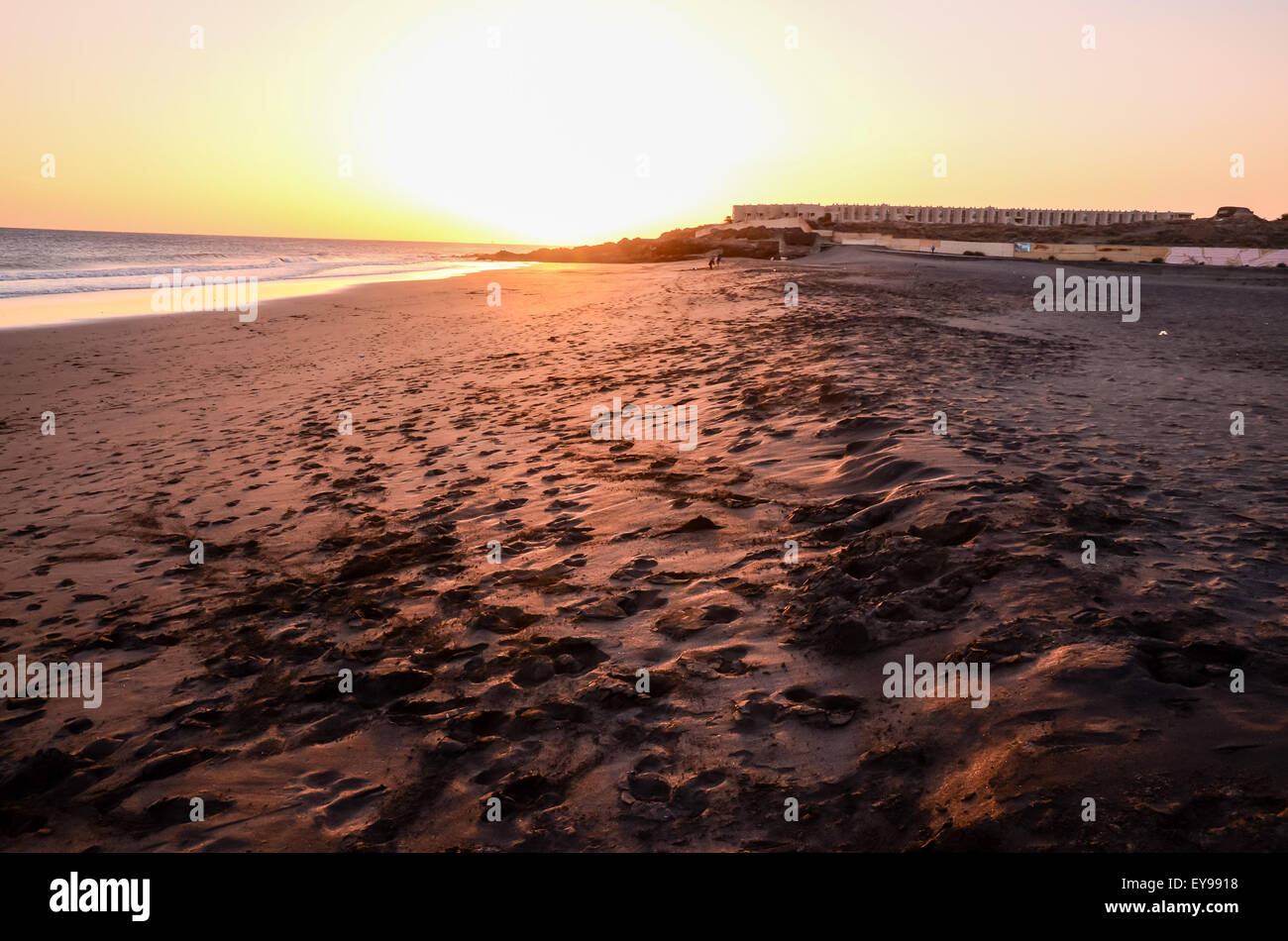 Sunset on the Atlantic Ocean Stock Photo - Alamy