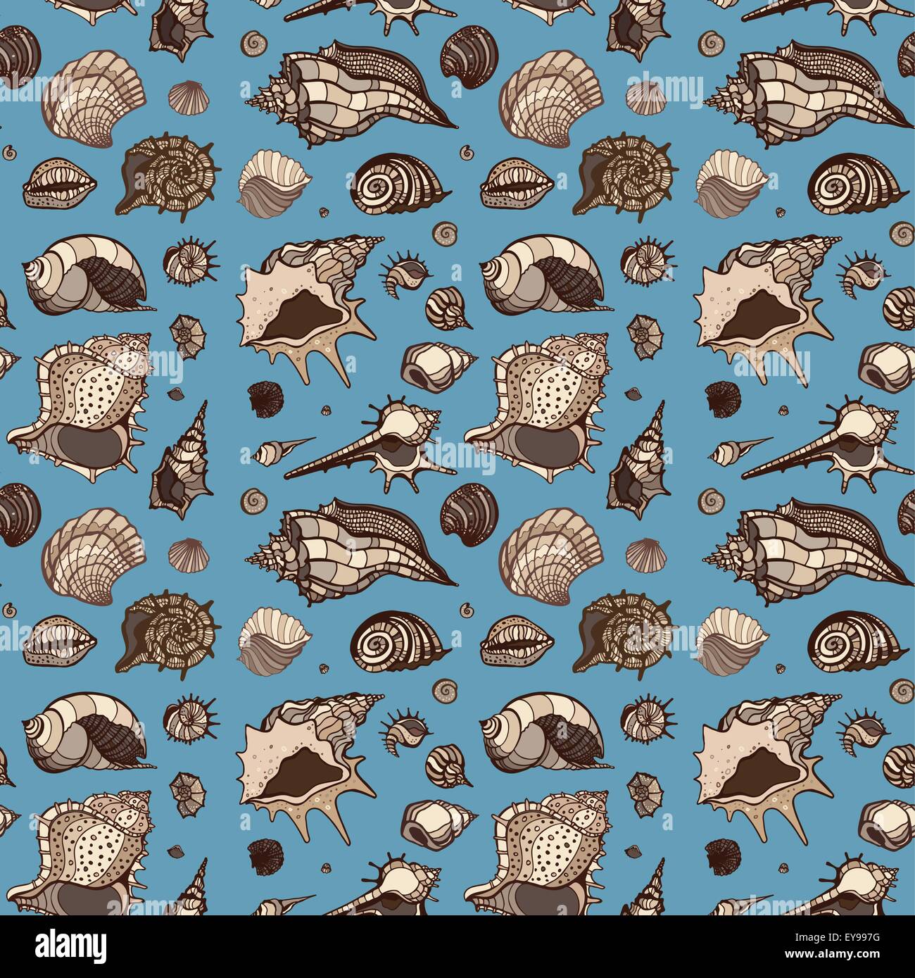 Seamless pattern of Sea shells Stock Vector Image & Art - Alamy