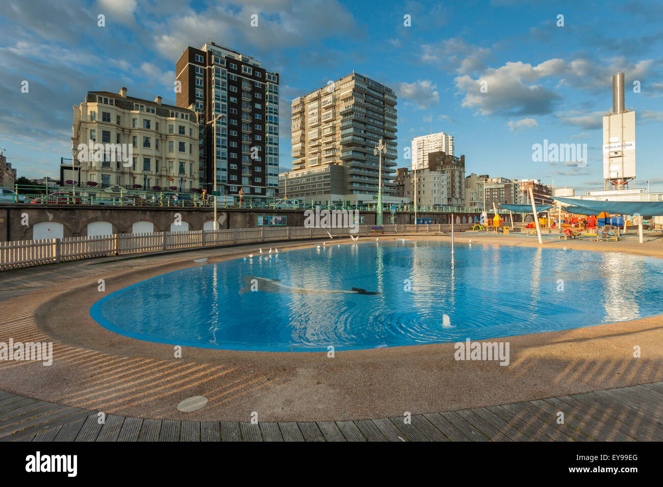 Summer afternoon on Brighton seafront, East Sussex, England Stock Photo ...