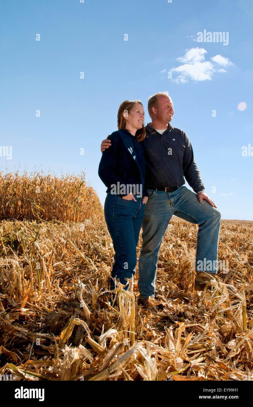 Agriculture husband wife farmers pose hi-res stock photography and ...