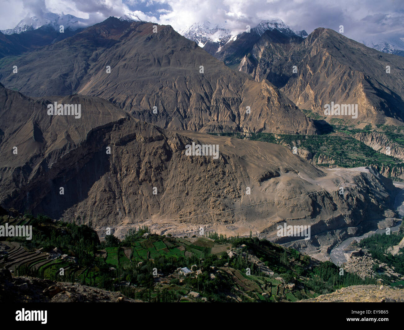 Northern Areas Pakistan Karakoram Range Above Hunza Valley Hunza River ...