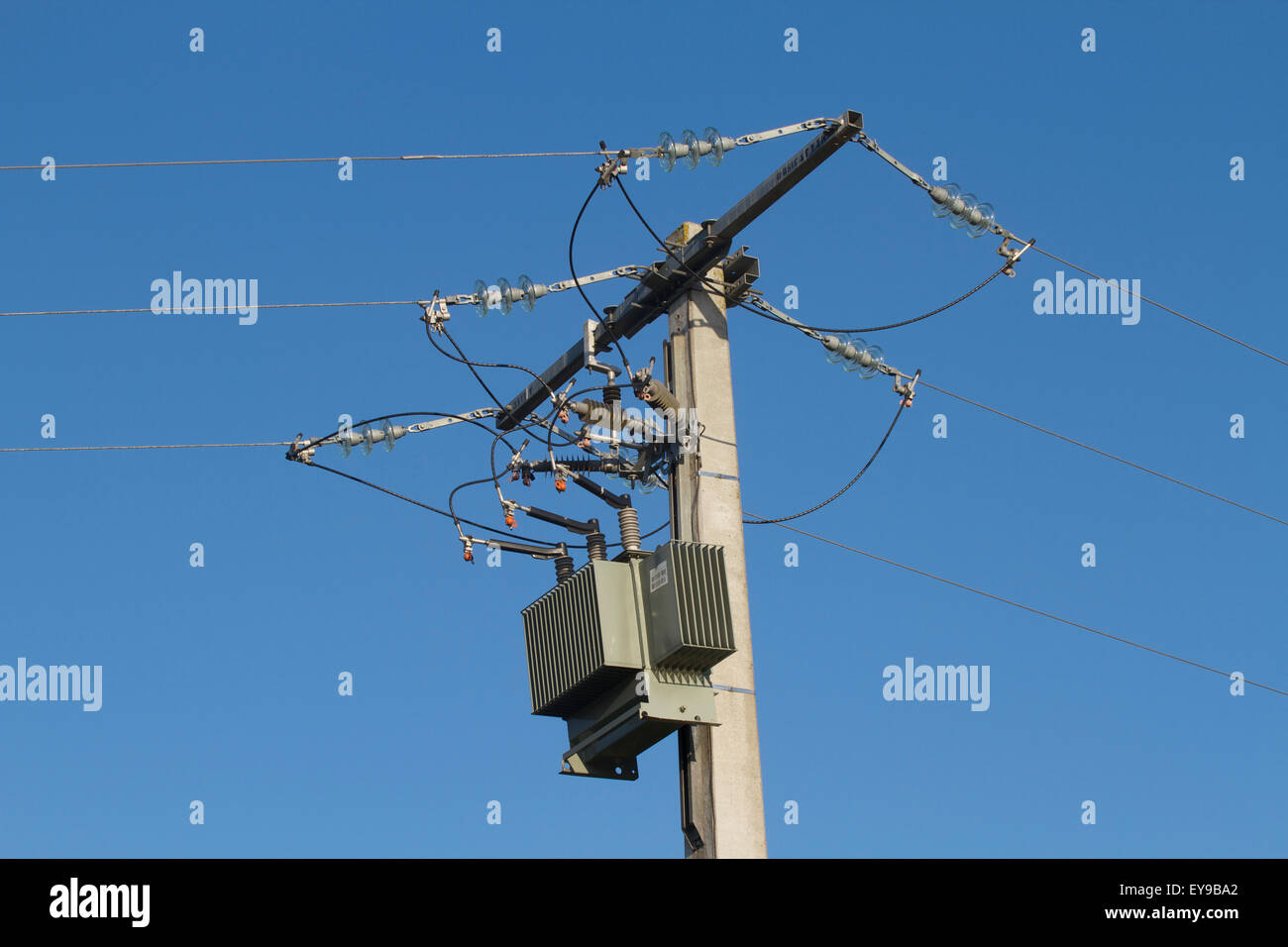 Power line. France Stock Photo - Alamy