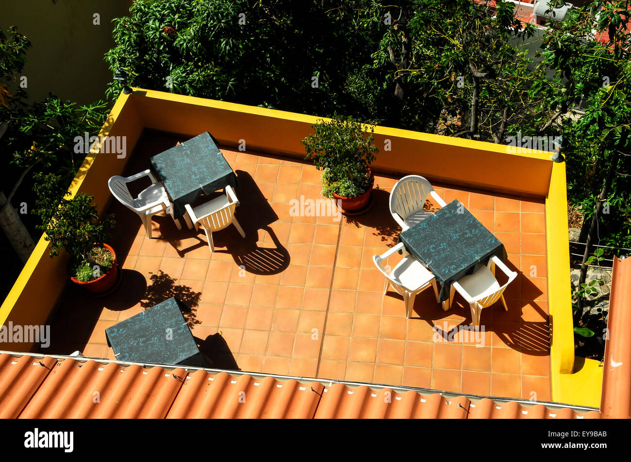 Aerial View of a Private Terrace Stock Photo - Alamy