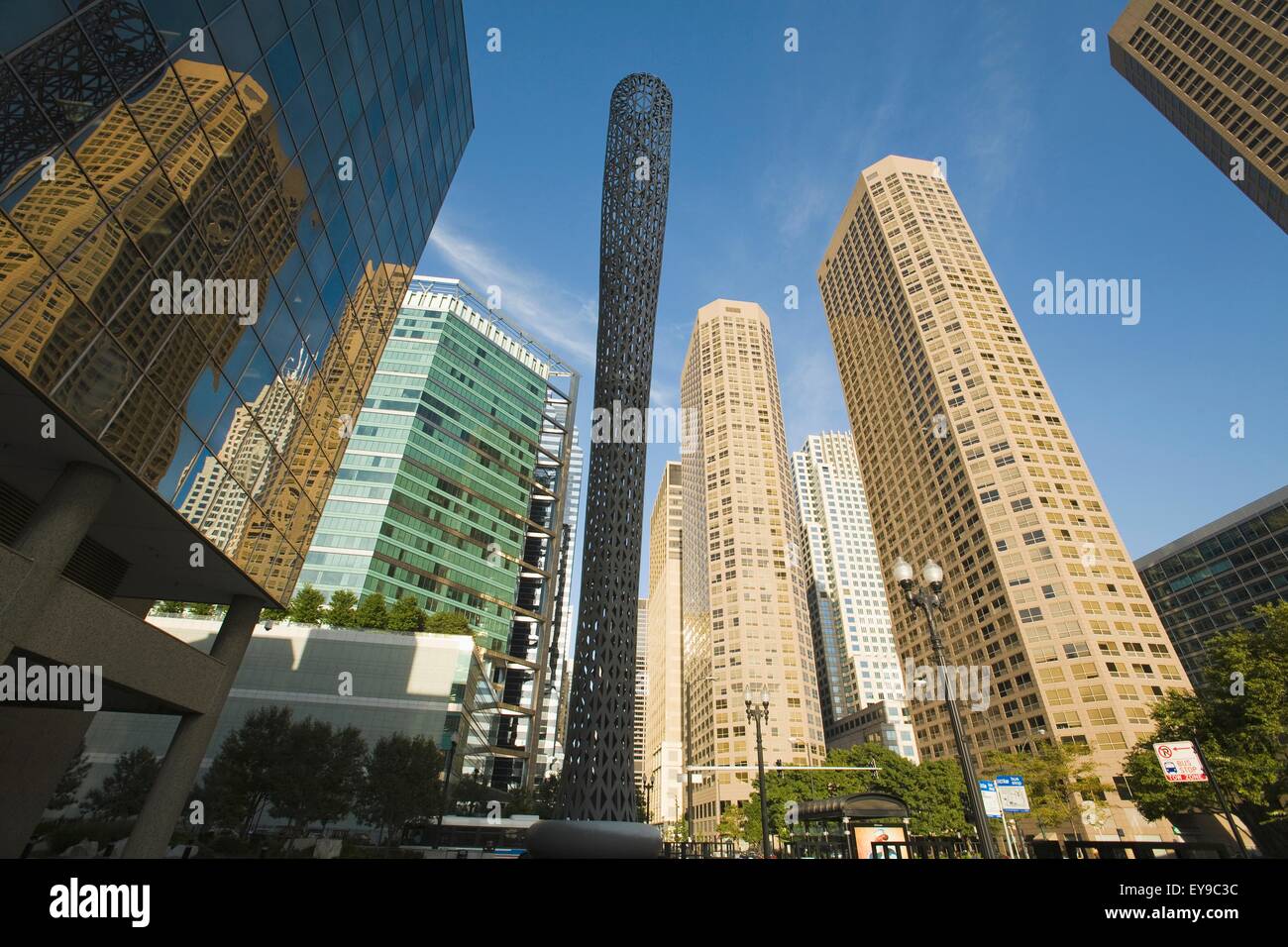 Bat Column Sculpture On Madison Street Stock Photo - Alamy