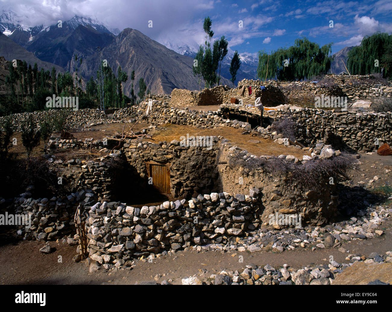 Northern Area Pakistan Melishkar Hunza Region Stone Village Houses ...
