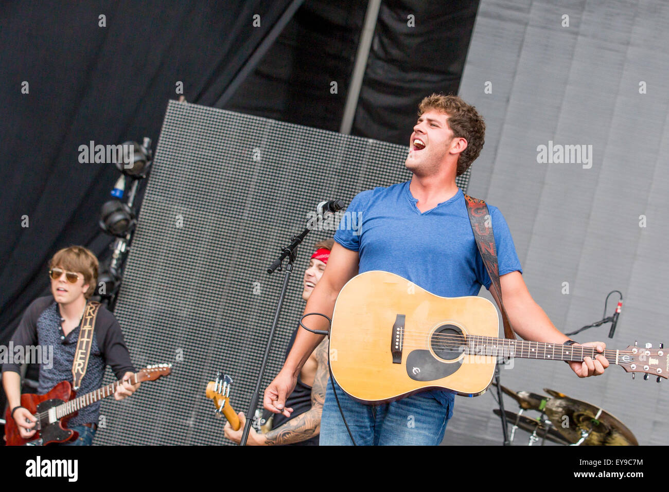 Brooklyn, Michigan, USA. 17th July, 2015. GUNNER & THE GRIZZLY BOYS ...