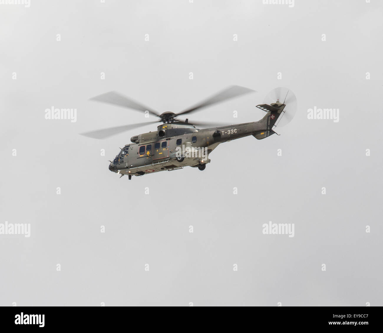The Swiss Air Force Super Puma Helicopter Display Team at the 2015 RIAT ...
