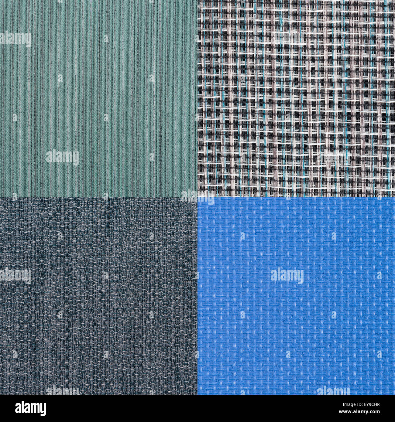 Set of blue fabric samples, texture background Stock Photo - Alamy