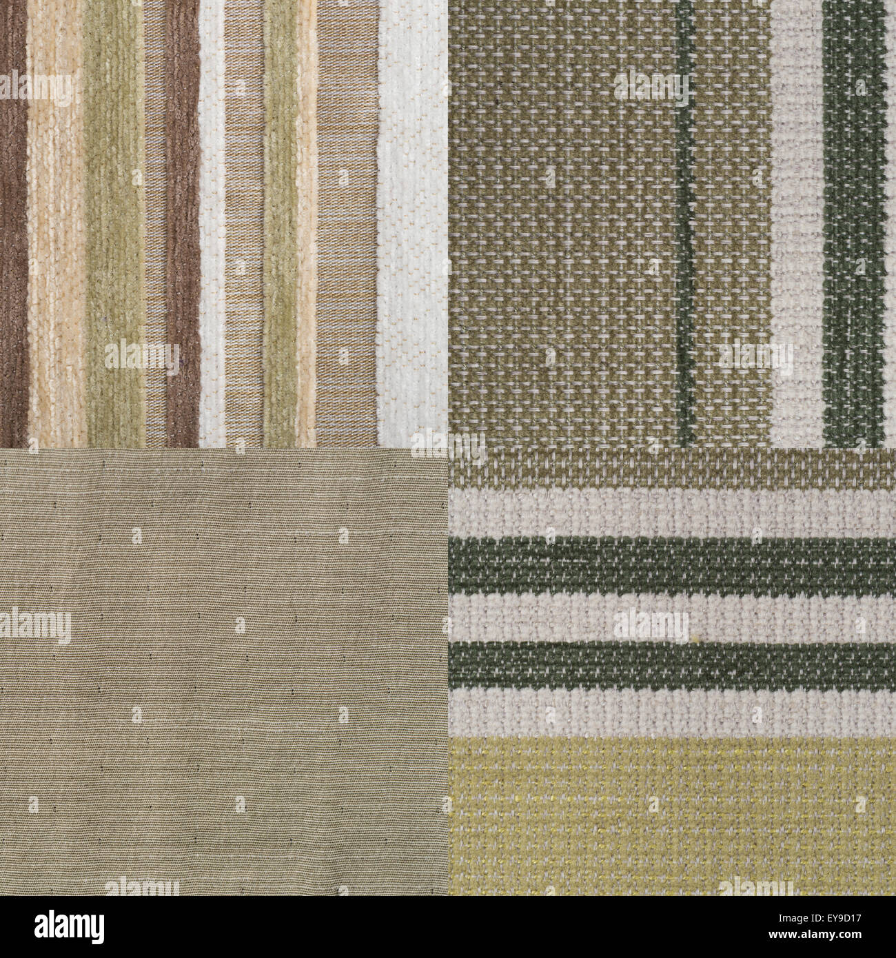 Set of green fabric samples, texture background Stock Photo - Alamy