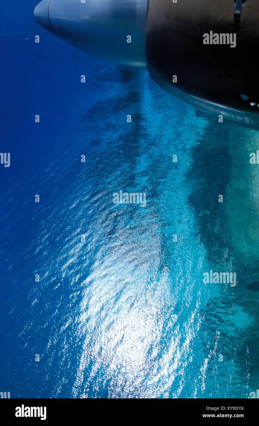 Aerial View Of Indian Ocean From Norman Islander Plane Stock Photo - Alamy