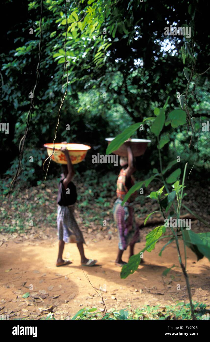 Women Carrying Buckets Of Water Stock Photo - Alamy