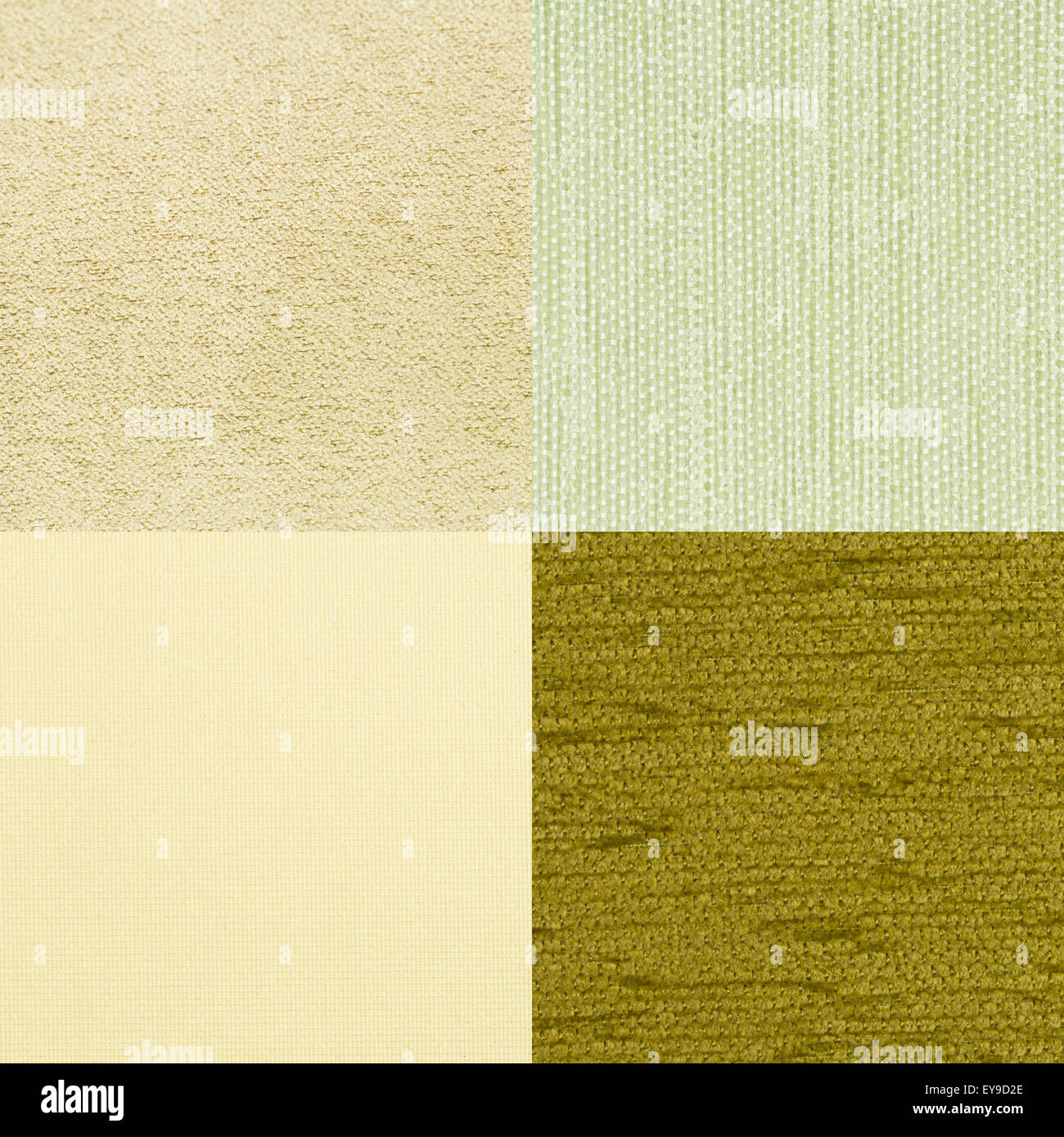 Set of green fabric samples, texture background Stock Photo - Alamy