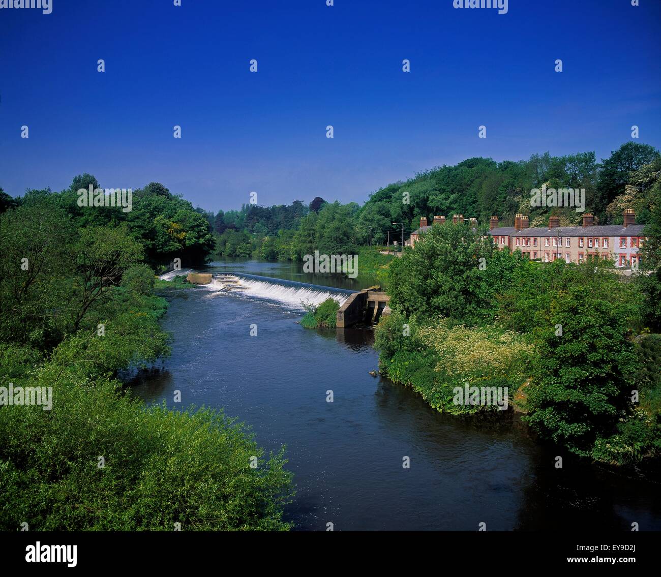Dam Over A River; Lucan Weir, County Dublin, Ireland Stock Photo - Alamy