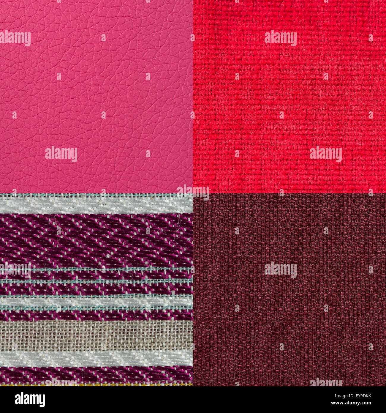 Set of pink fabric samples, texture background Stock Photo - Alamy