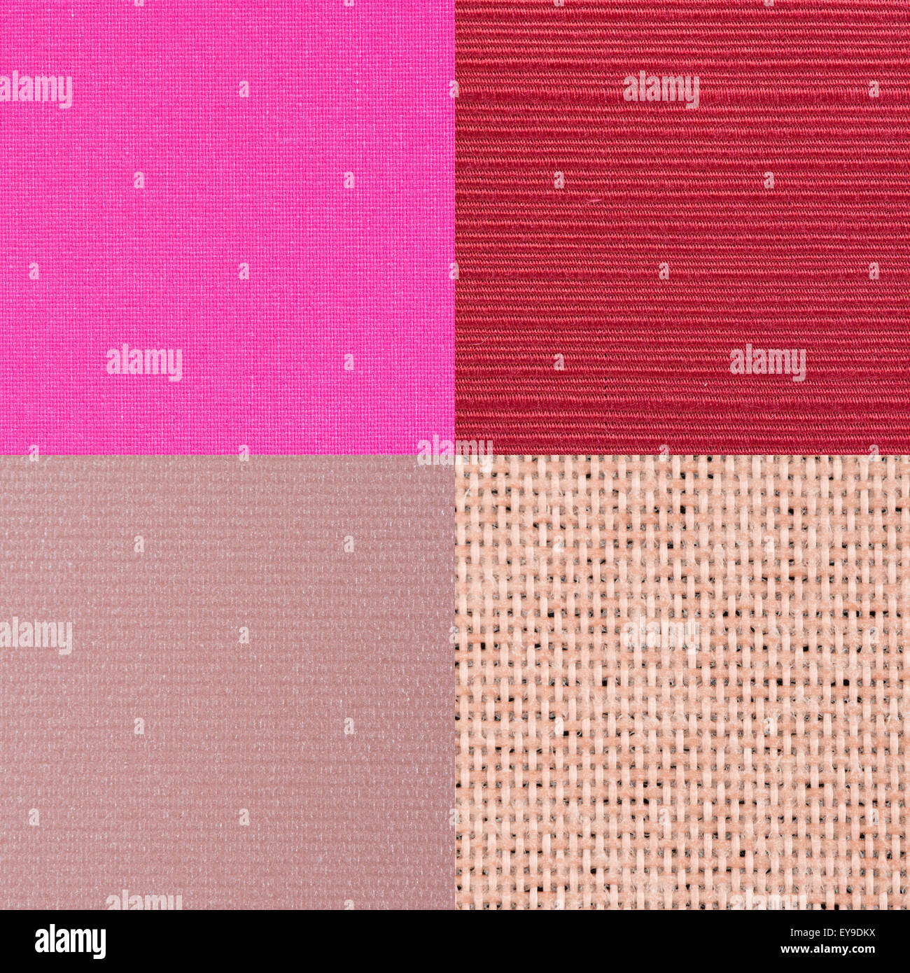 Set of pink fabric samples, texture background Stock Photo - Alamy