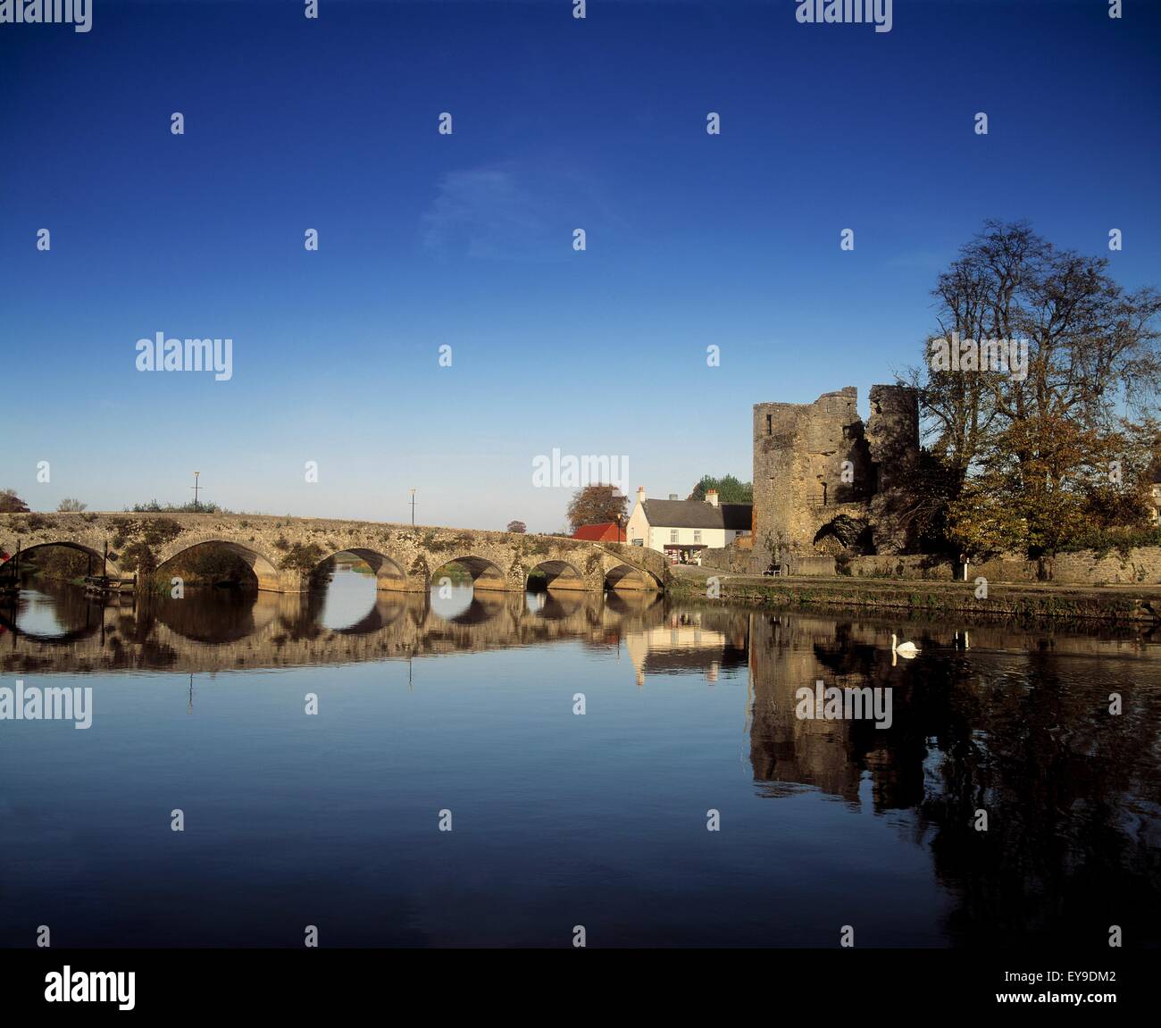 Castle And A Bridge In Leighlinbridge, County Carlow, Republic Of ...