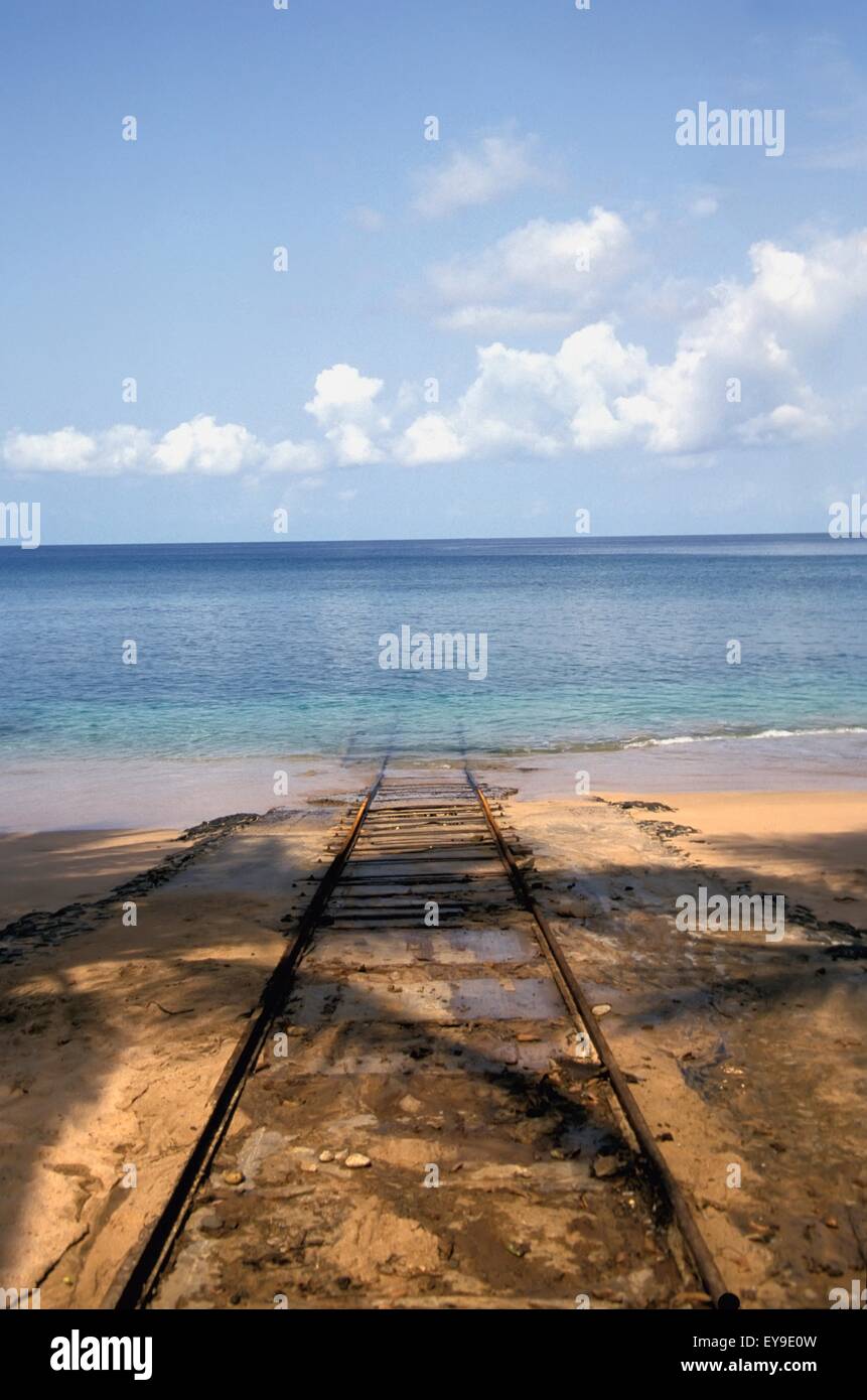 Boat Ramp Leading To Ocean Stock Photo - Alamy