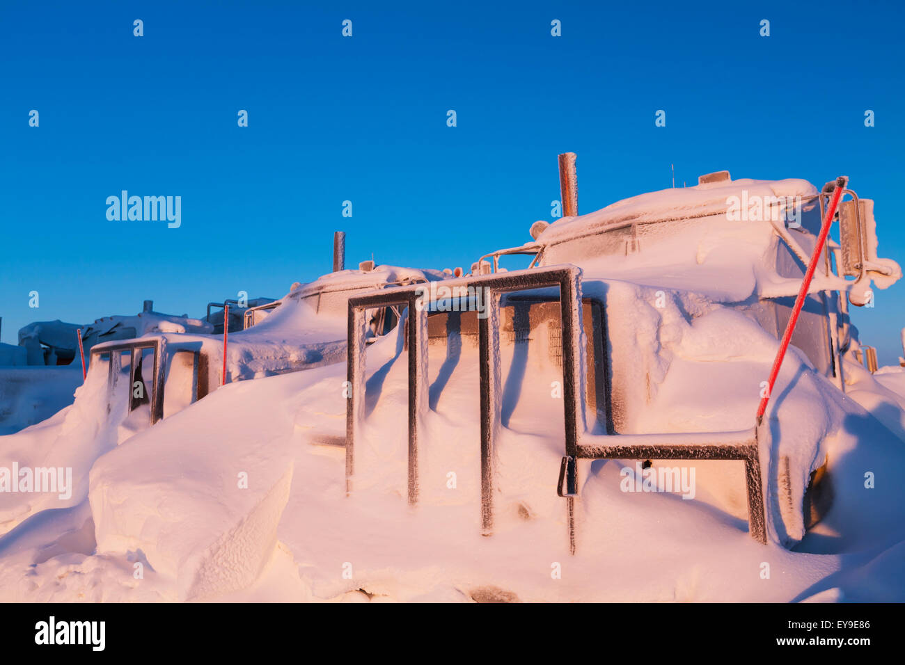 Oil truck snow hi-res stock photography and images - Alamy