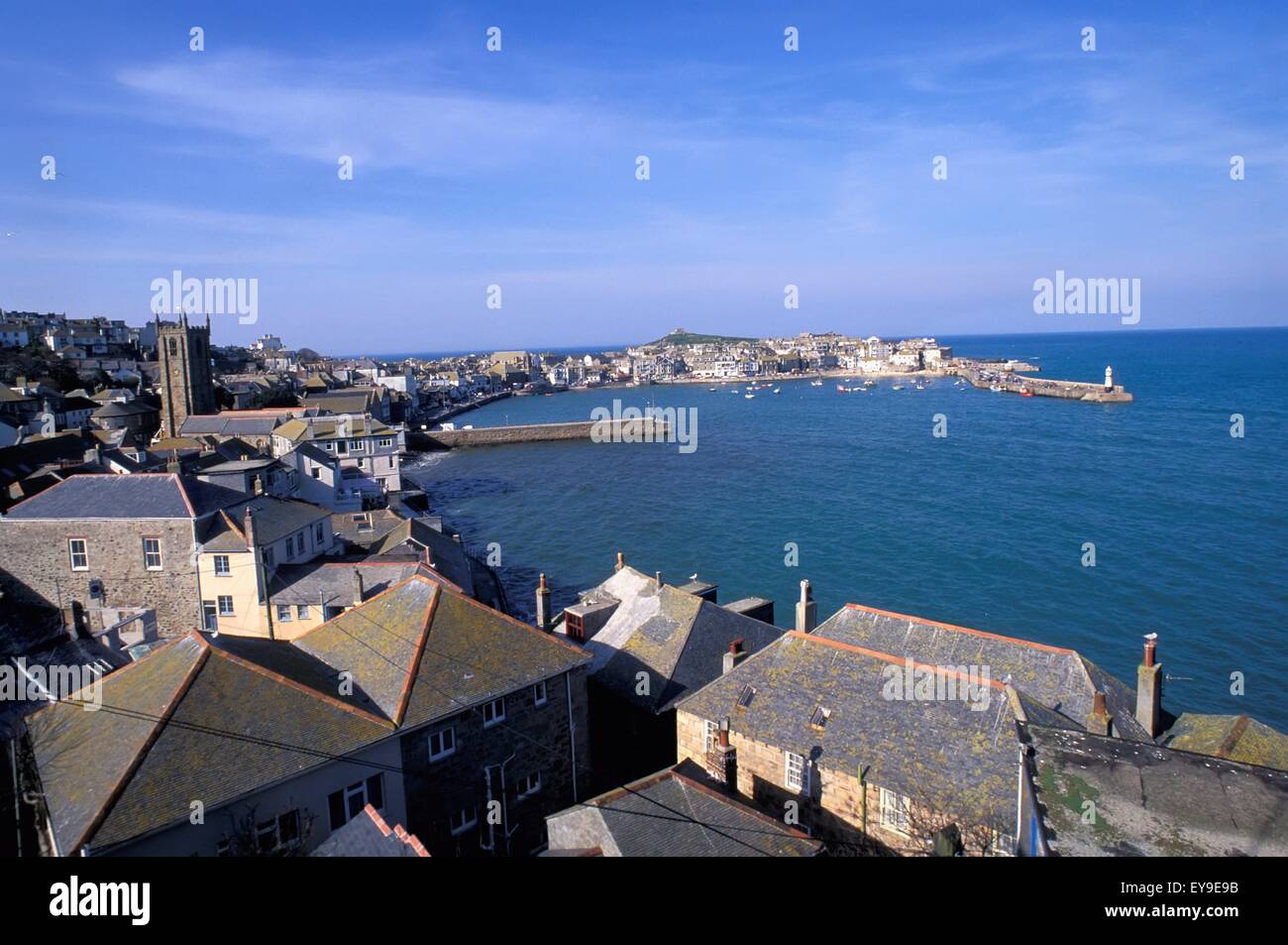 Elevated View Of St. Ives Stock Photo - Alamy