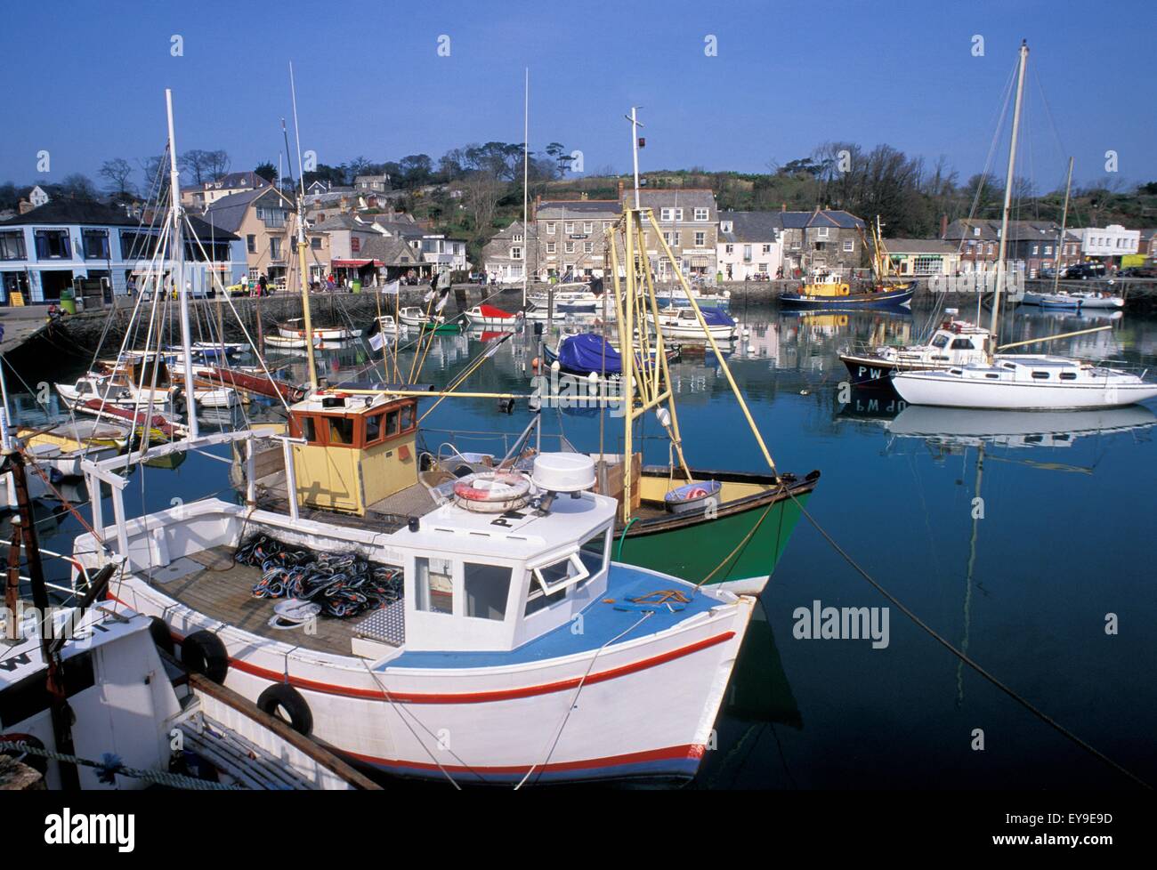 Boats In Harbour Stock Photo - Alamy