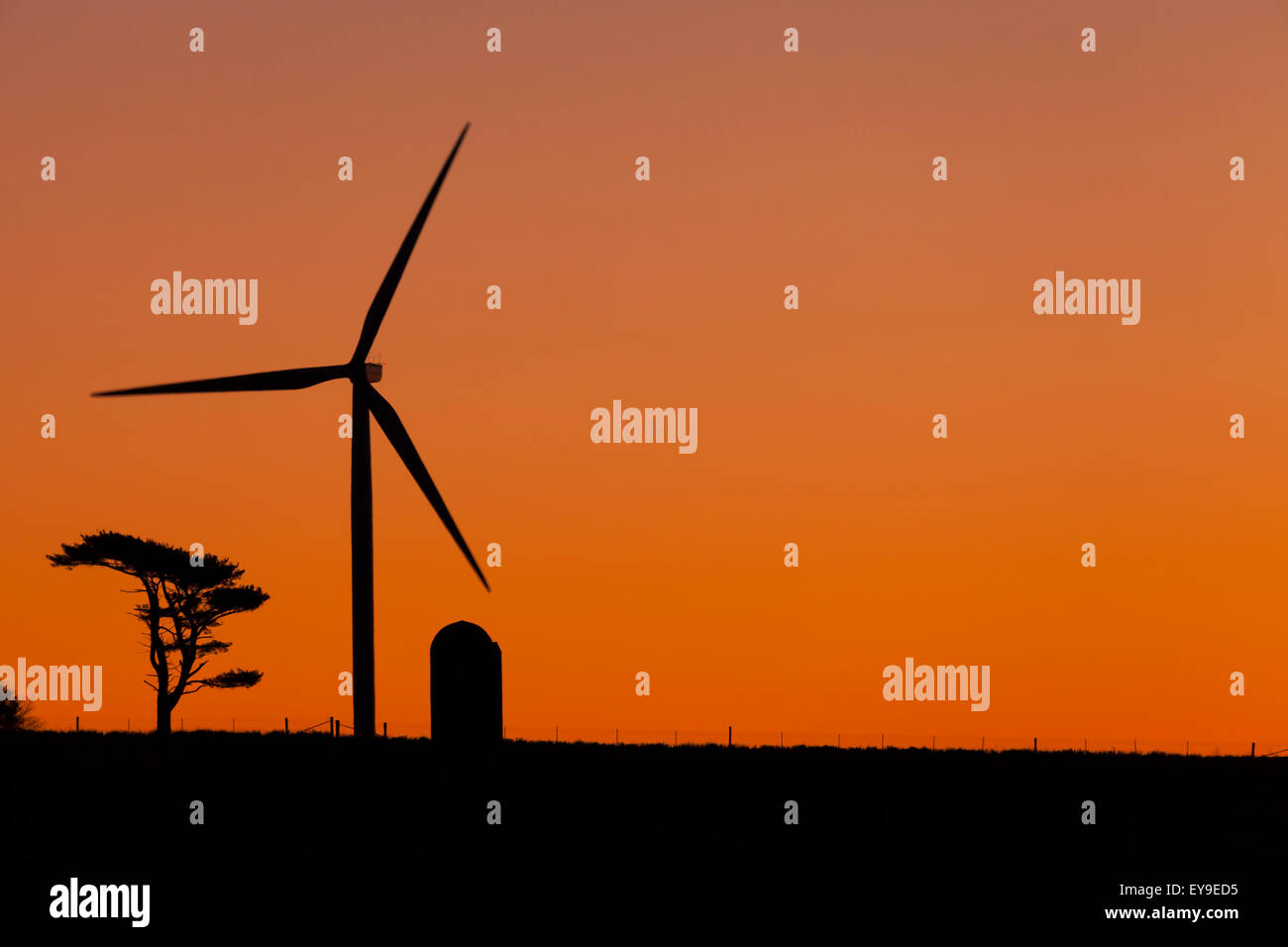 Elk Wind Energy Farm at sunrise, near Edgewood; Iowa, United States of ...
