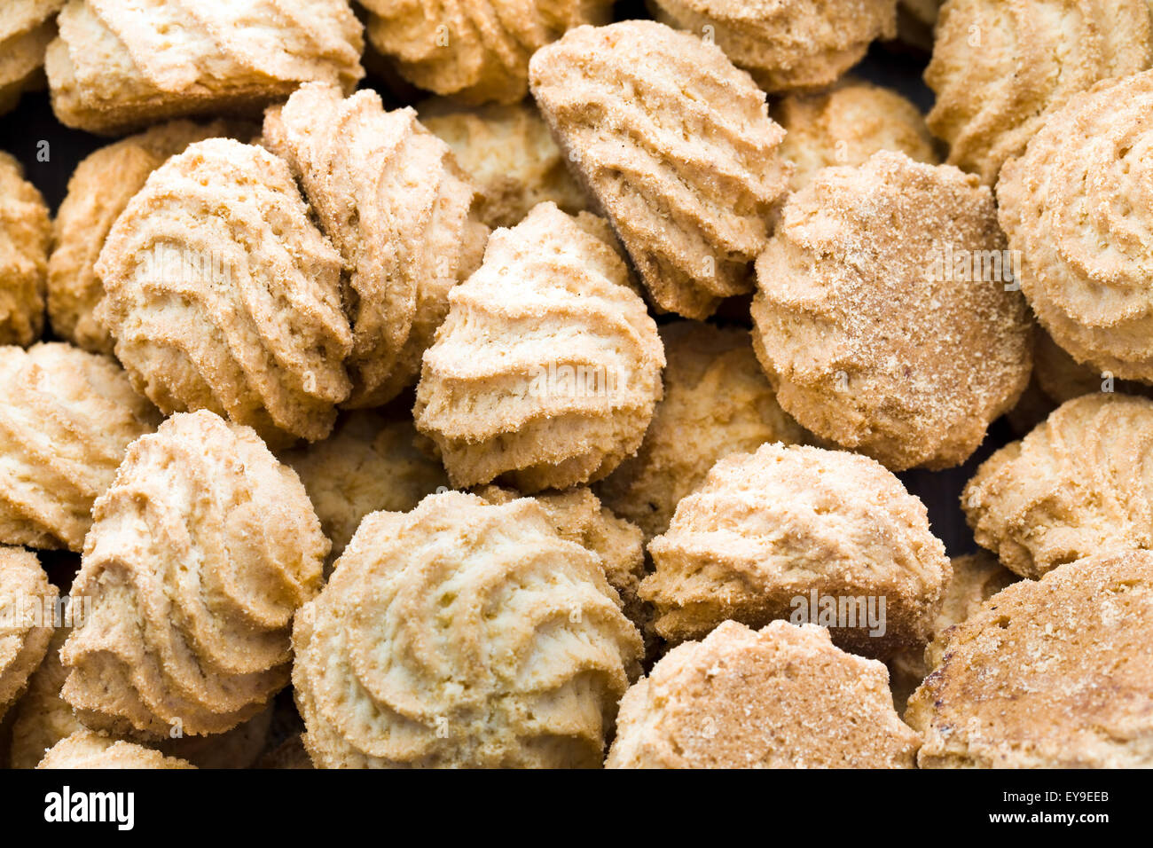 Yellow shortbread cookies Stock Photo - Alamy