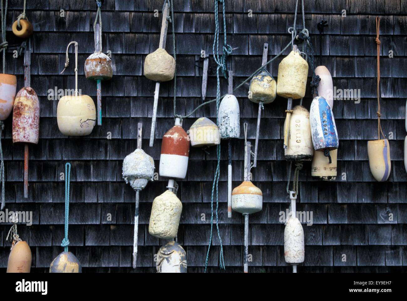 Floats Hanging On Wall Stock Photo - Alamy