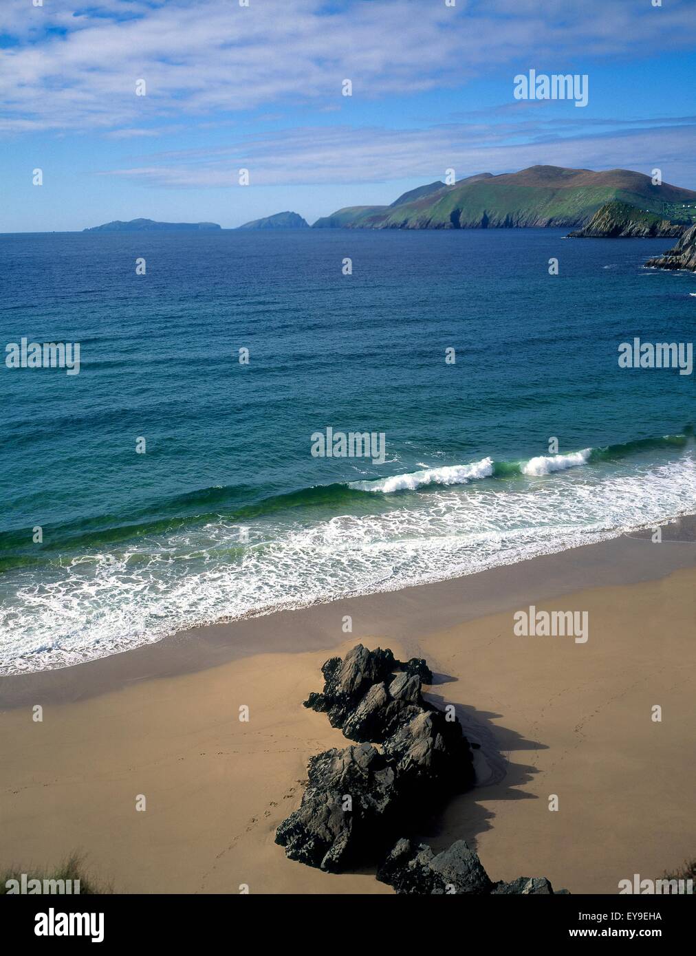 High Angle View Of Rocks On The Beach, Dingle Peninsula, County Kerry ...