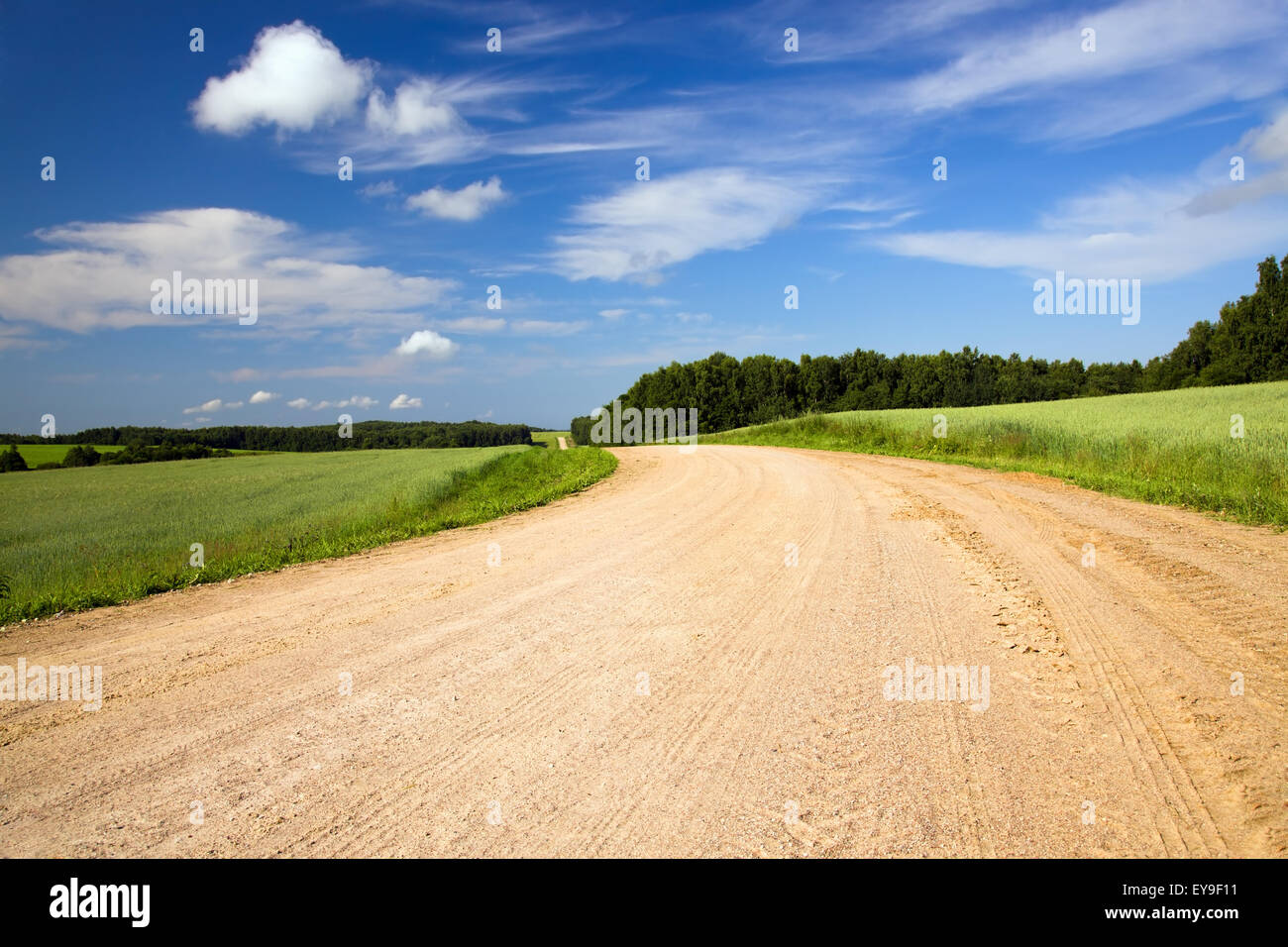 Empty rural dusk path hi-res stock photography and images - Alamy